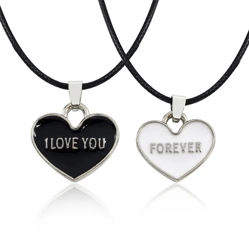 COLLARES CORAZONES I LOVE YOU FOREVER CORDON LEATHER – Forever Young RD